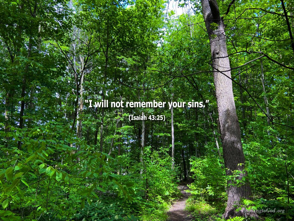 God Will Not Remember Our Sins – Looking to God